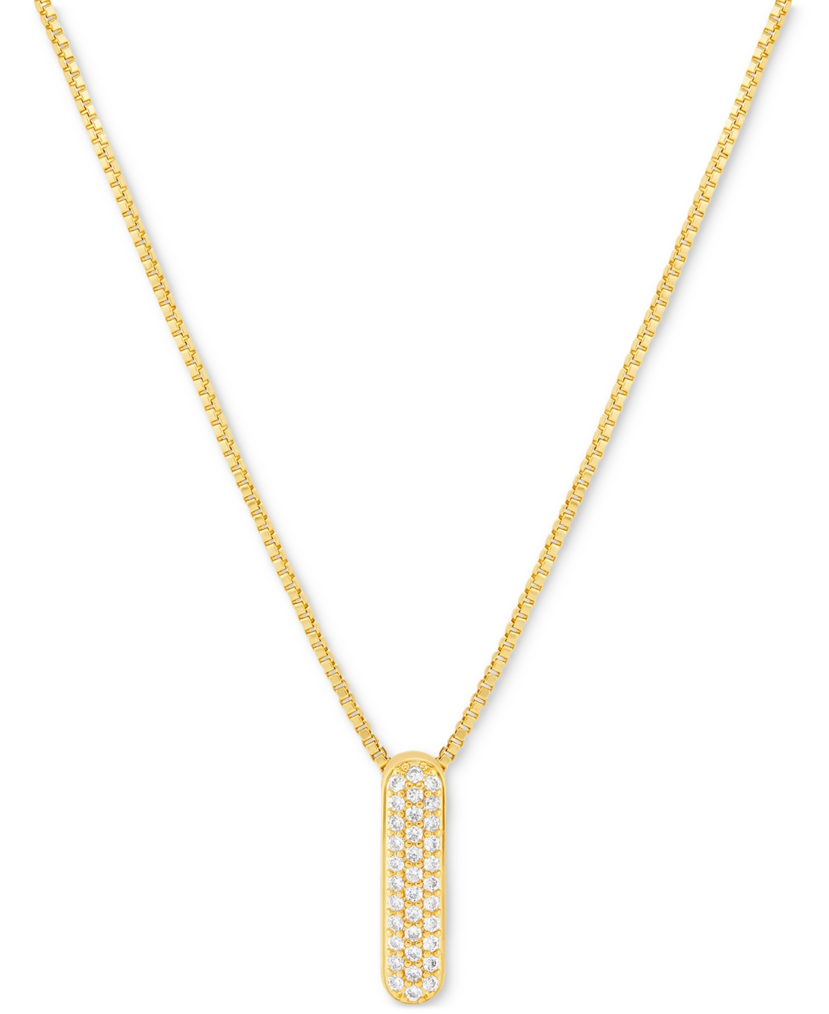Click here for Cubic Zirconia Bubbly Initial I 18 Pendant Necklac... prices