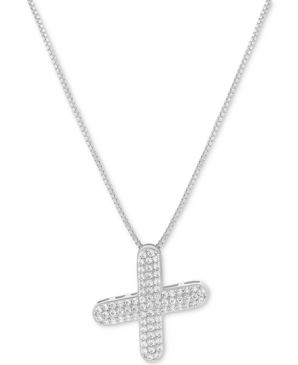 Click here for Cubic Zirconia Bubbly Initial X 18 Pendant Necklac... prices