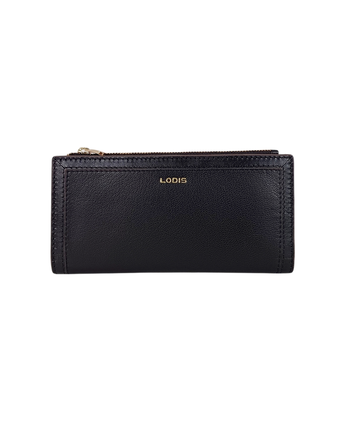 Click here for Lodis Deluxe Leather Zip Around Wallet - Black prices