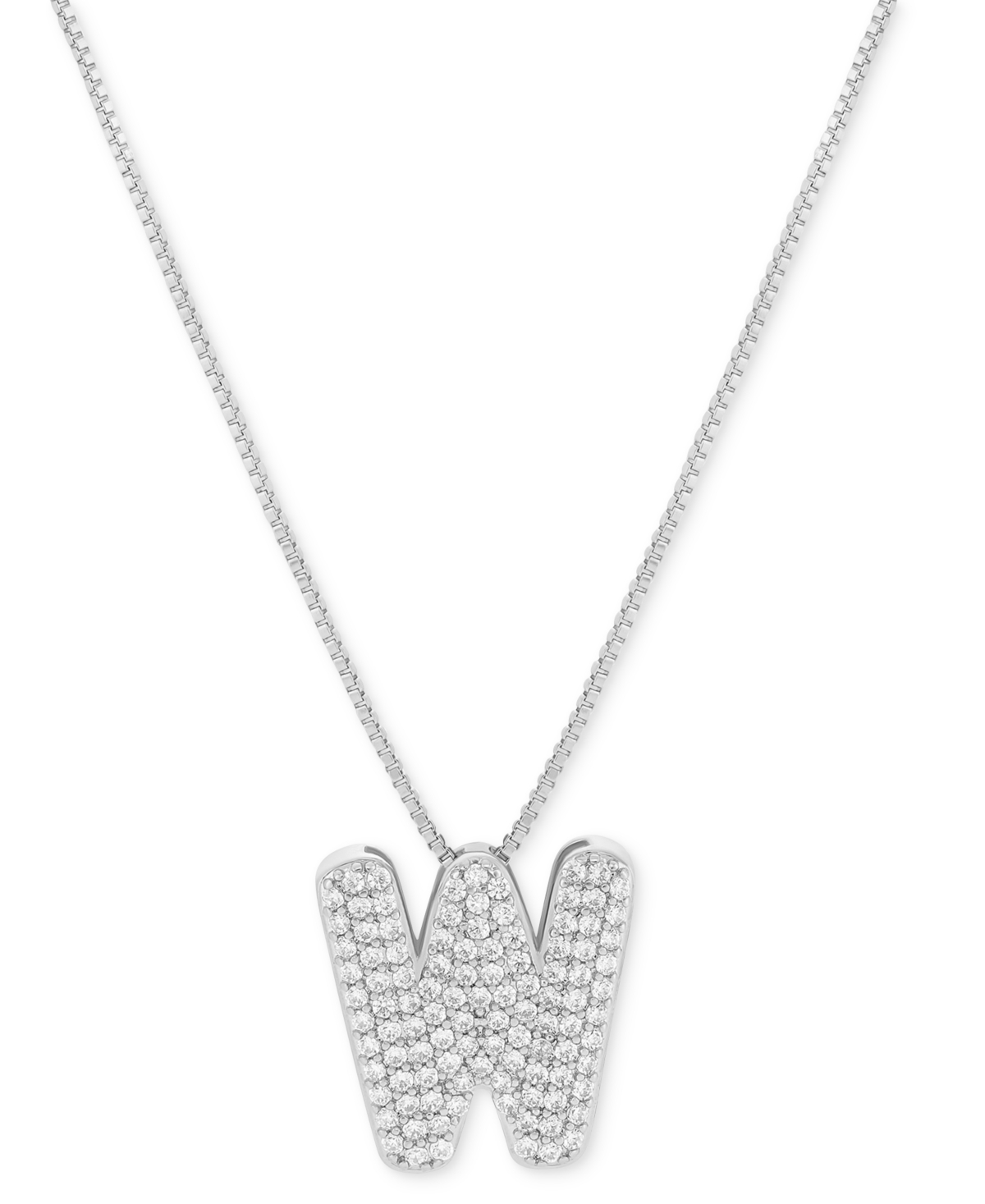 Click here for Macys Sterling Silver Cubic Zirconia Bubbly Initia... prices