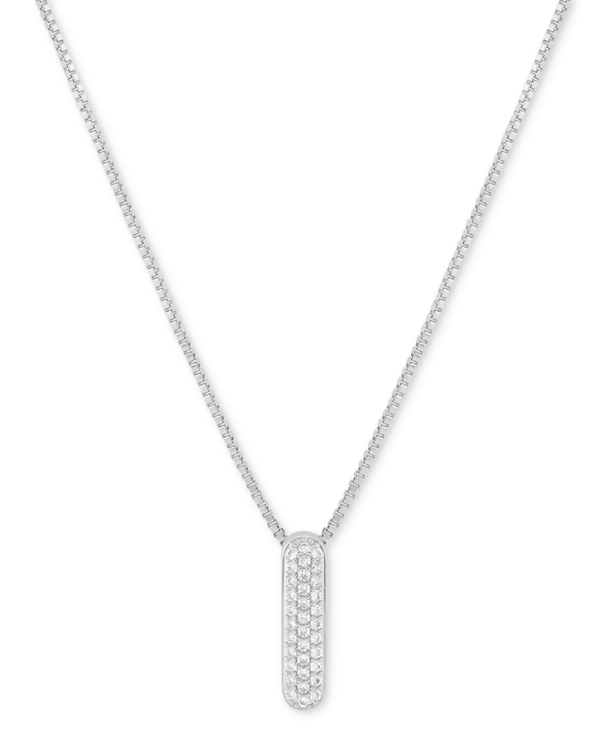 Click here for Cubic Zirconia Bubbly Initial I 18 Pendant Necklac... prices