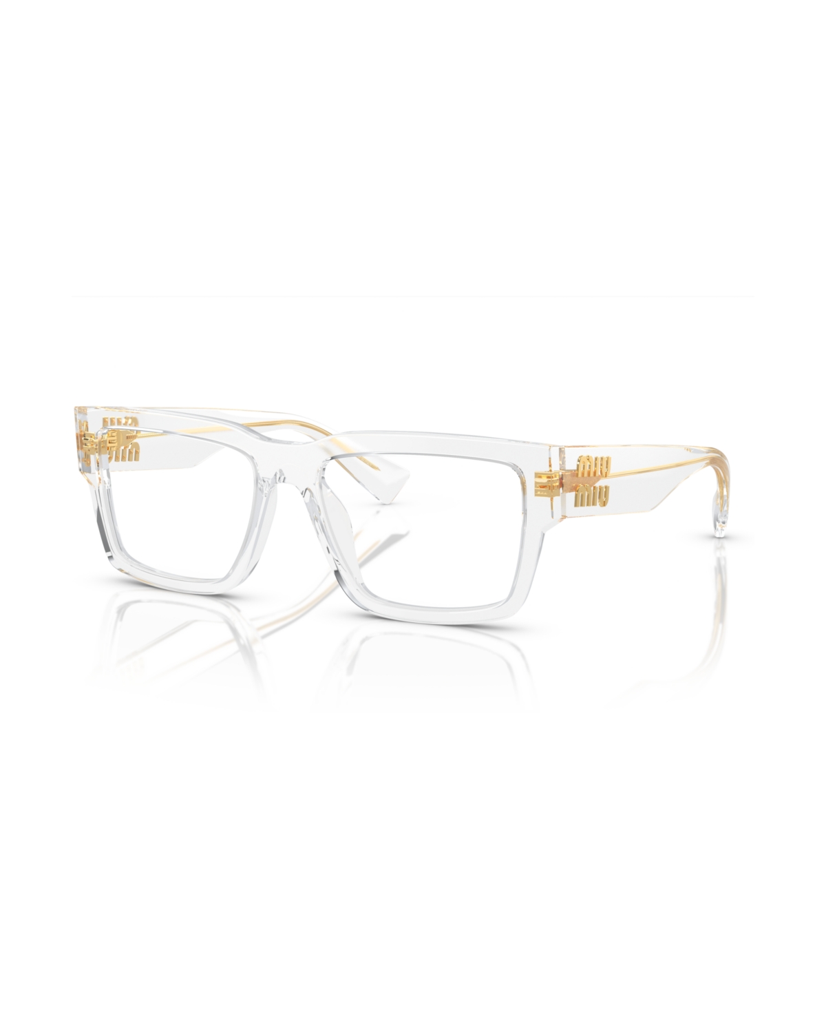Click here for Miu Miu Womens Rectangle Eyeglasses  Mu 02XV - Tra... prices