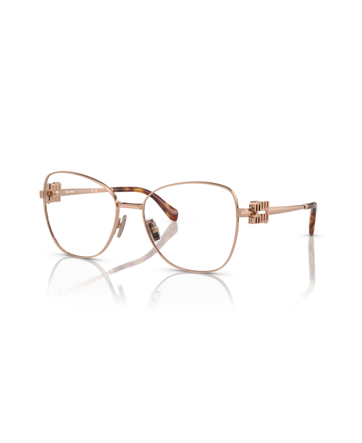 Click here for Miu Miu Womens Pilot Eyeglasses  Mu 50XV - Rose Go... prices