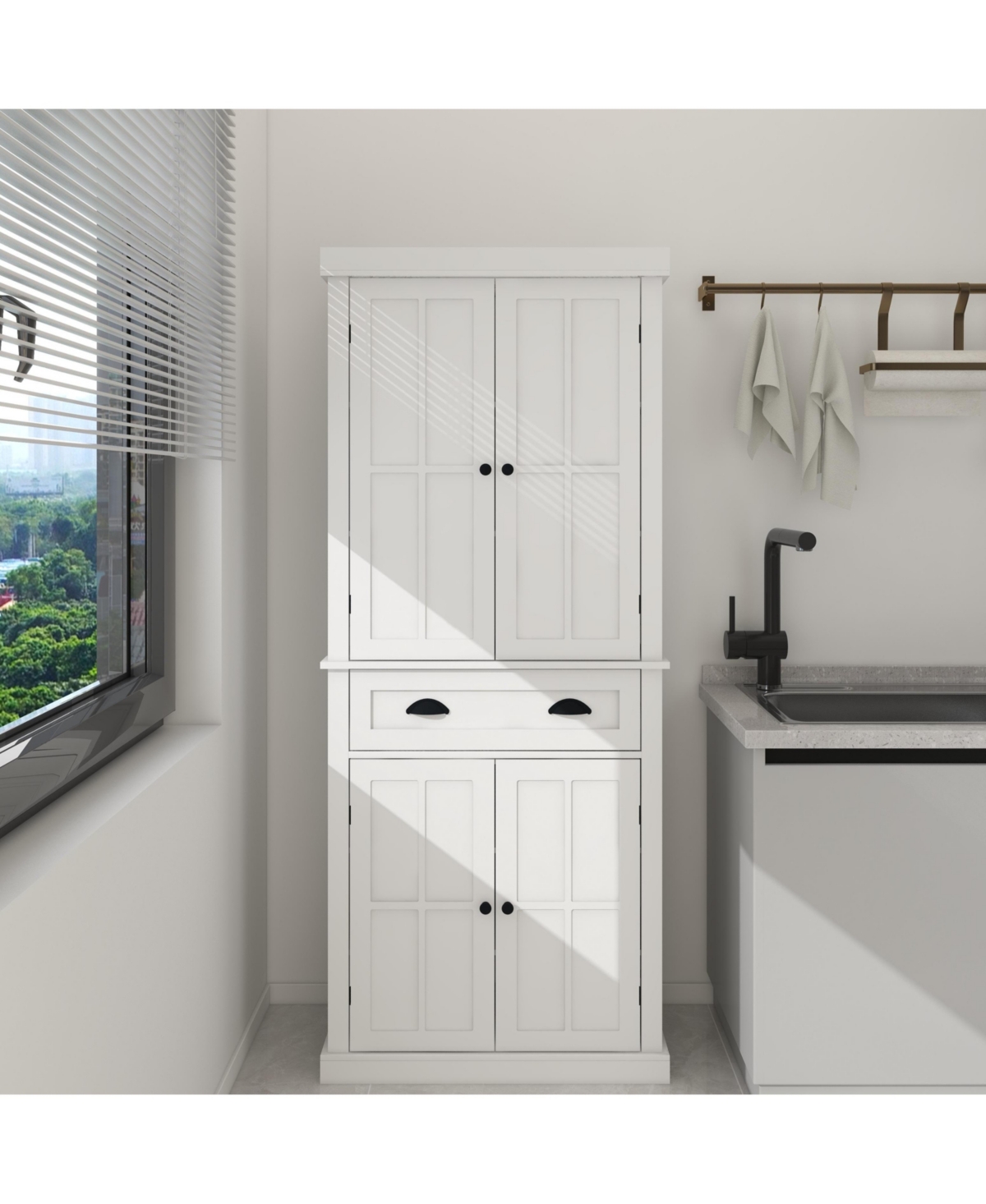 Click here for Casainc 71" Tall Storage Cabinet With Drawer... prices