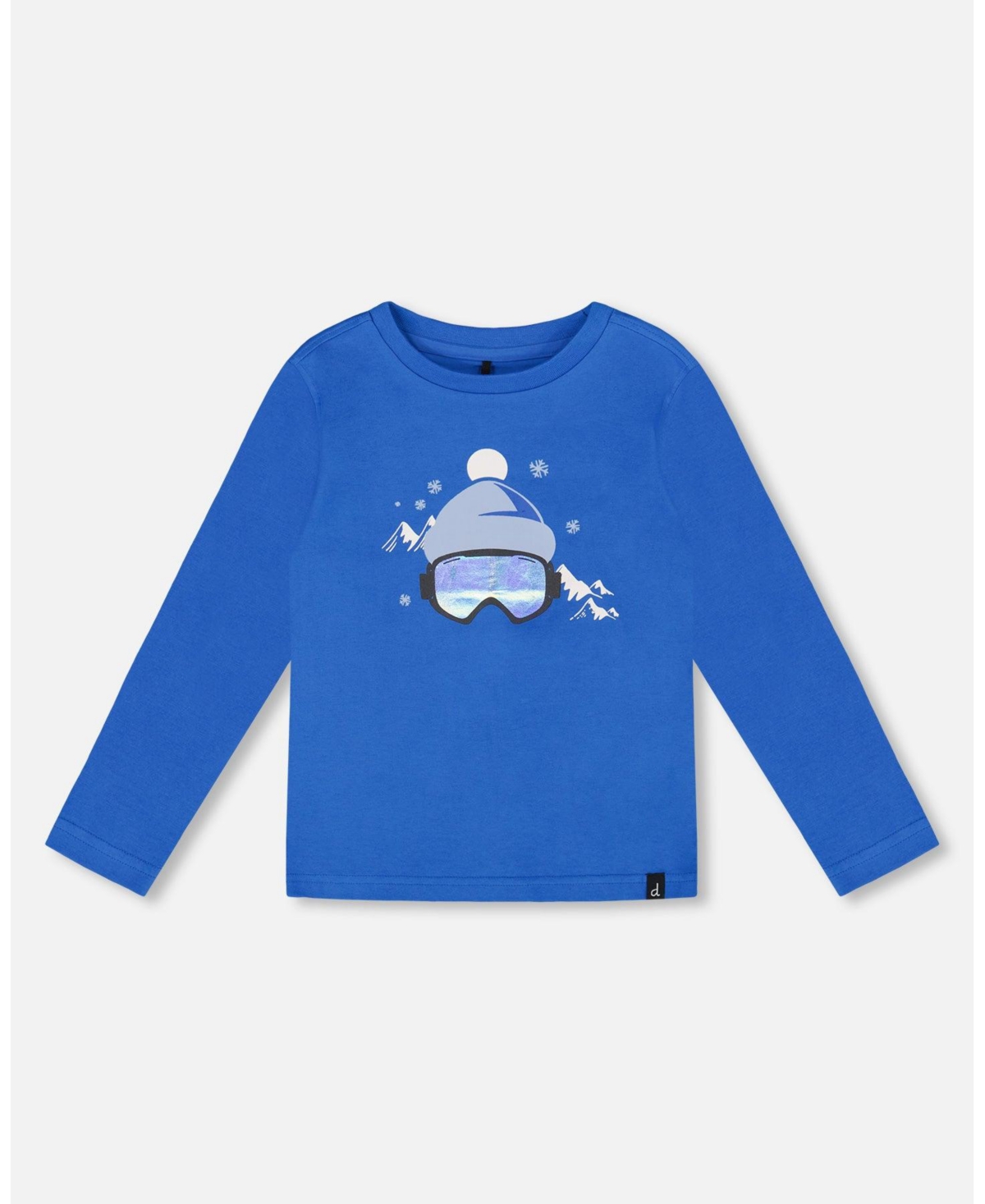 Deux par Deux Baby Boy Long Sleeve Cotton Jersey Tee Blue - Baby - Blue