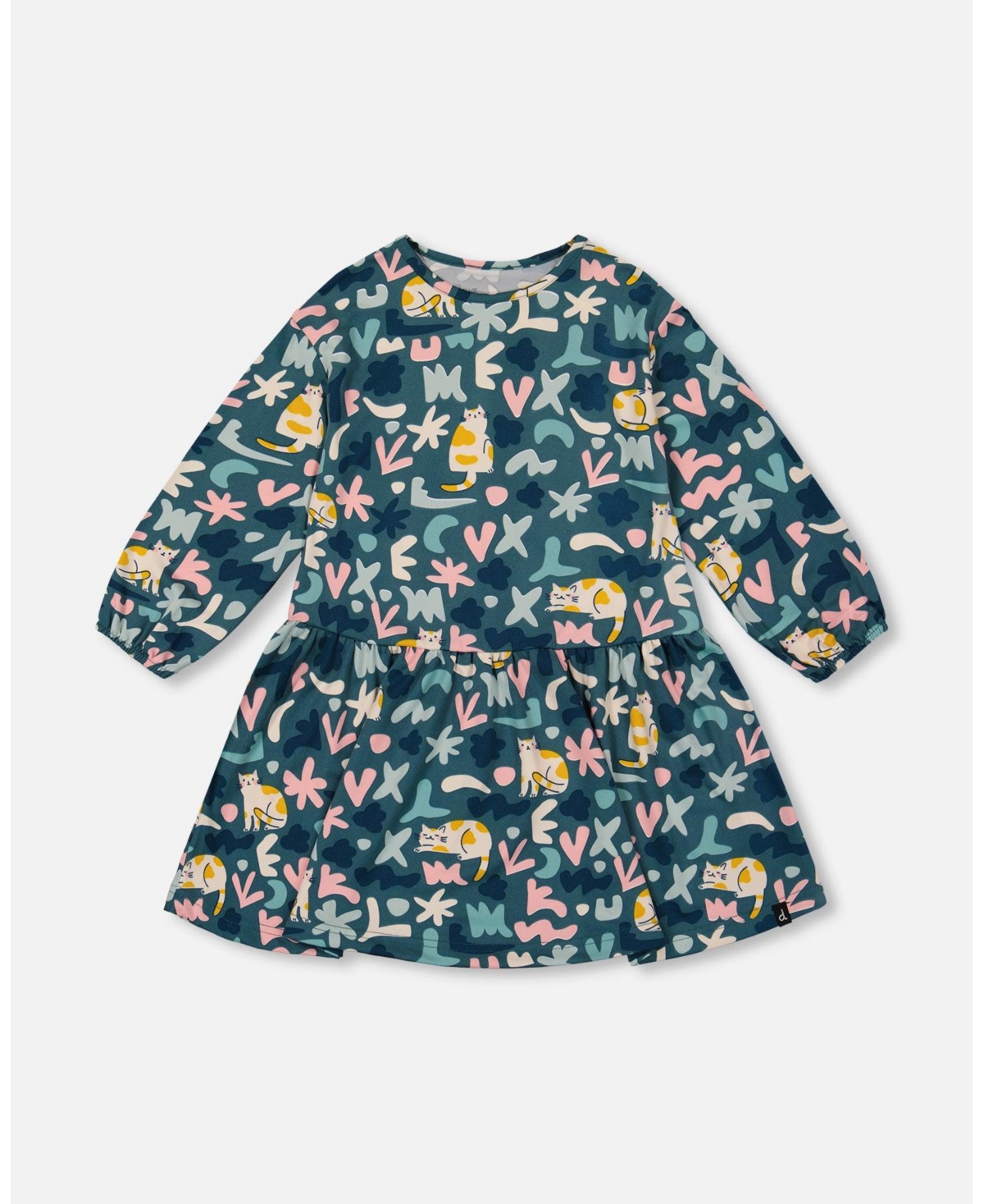 Click here for Deux par Deux Big Girls Jersey Dress Green Cat Pri... prices