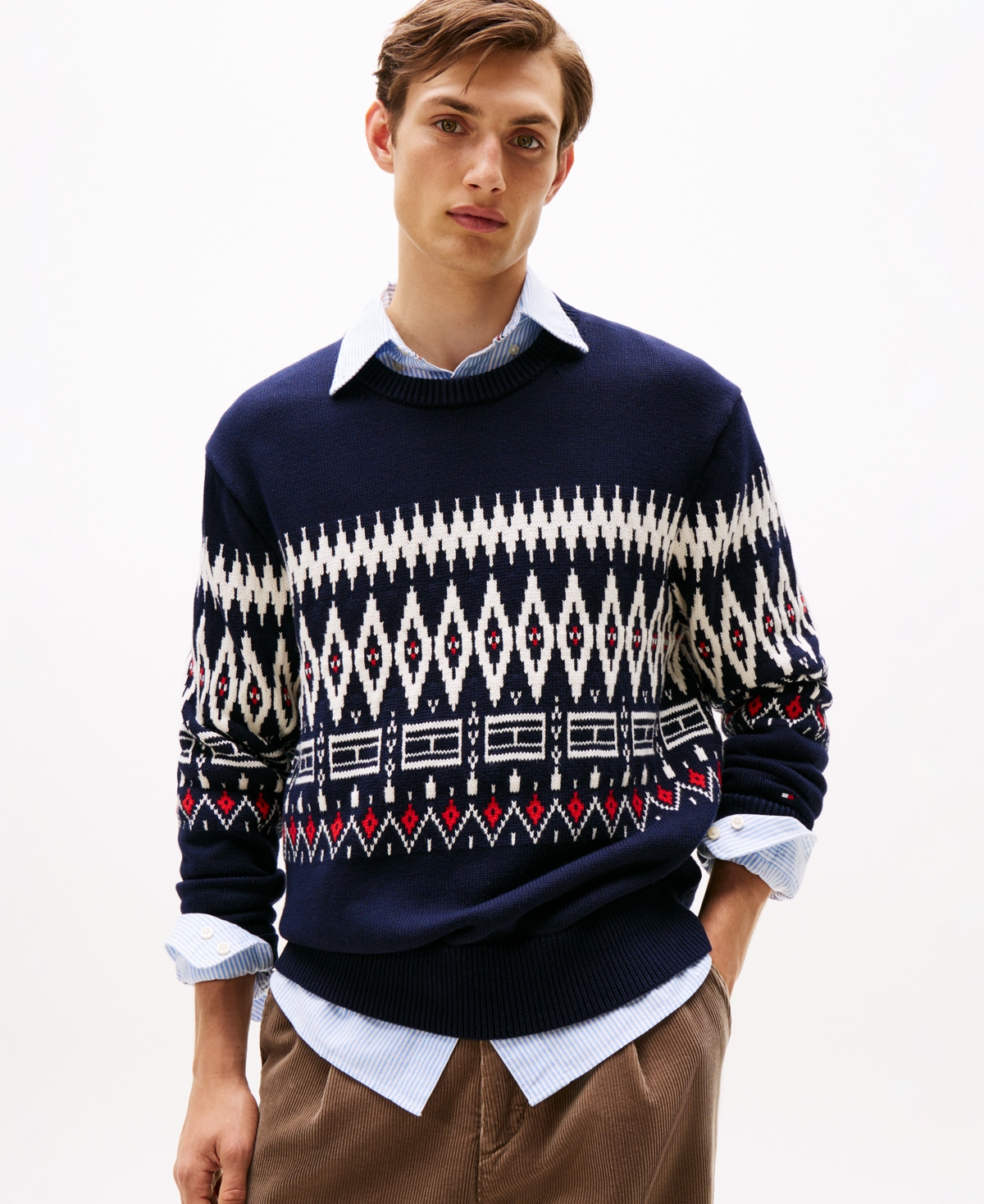 Click here for Tommy Hilfiger Mens Fair Isle Crewneck Sweater - D... prices