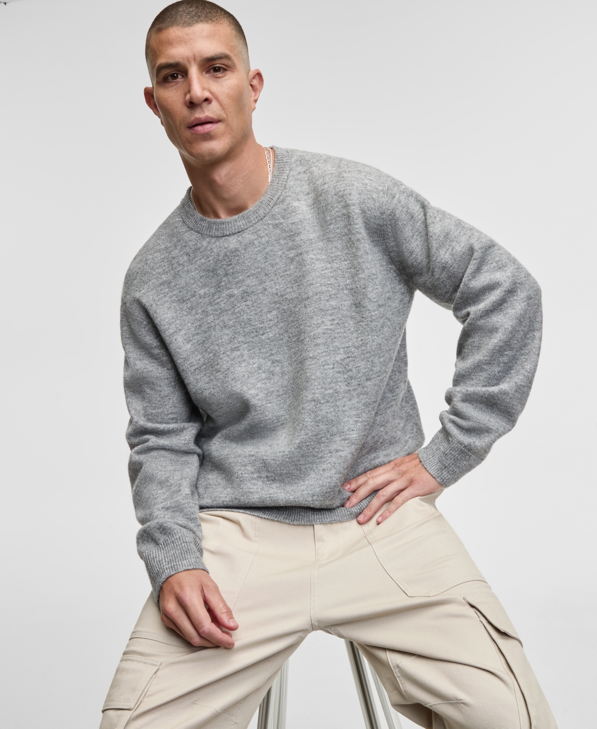 Click here for Mode of One Mens Relaxed-Fit Cozy Sweater  Created... prices