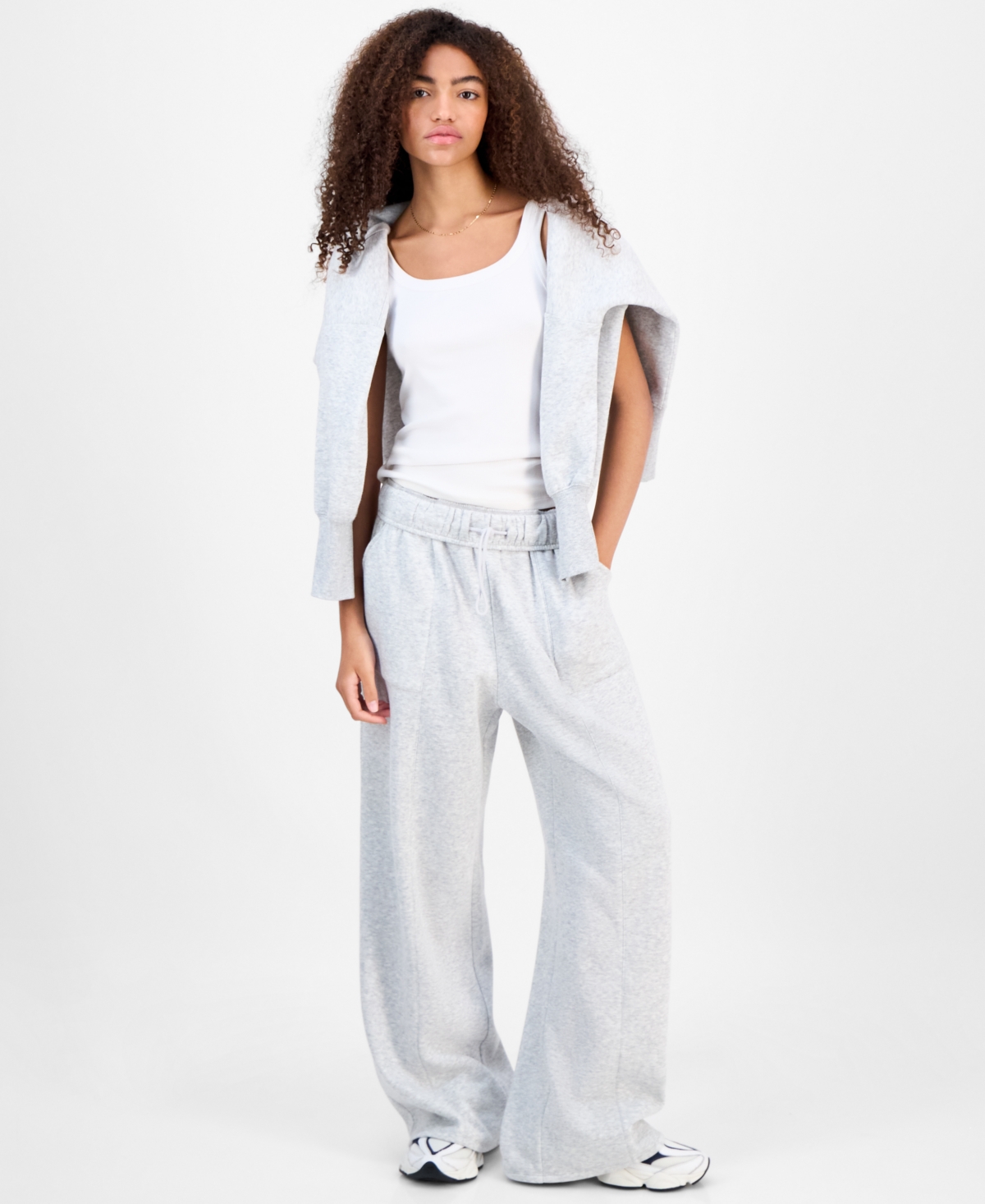 Click here for Planet Heart Juniors Wide-Leg Fleece Sweatpants -... prices