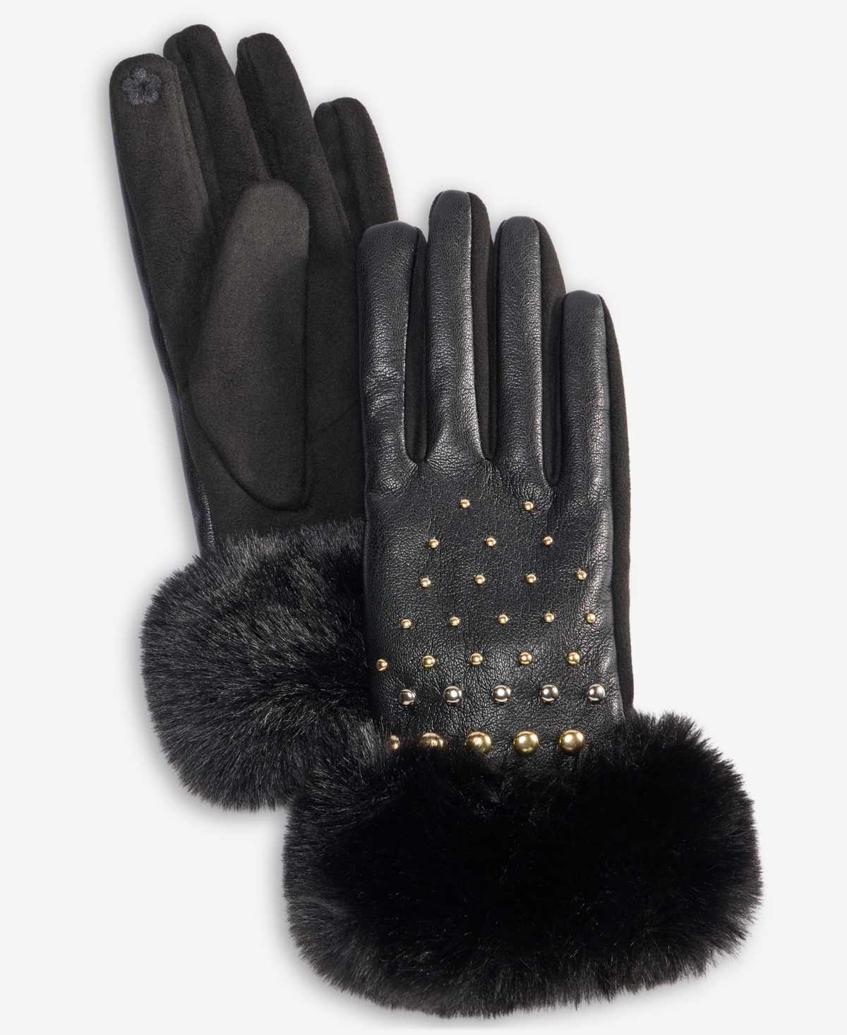 Click here for I.n.c. International Concepts Studded Faux Fur Cuf... prices