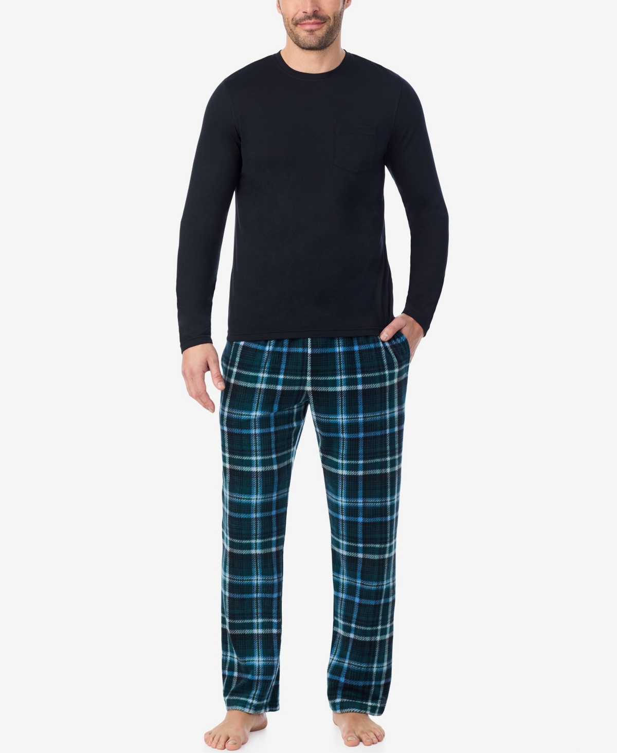 Click here for Cuddl Duds Mens Cabin Fleece Long Sleeve Pajama Se... prices