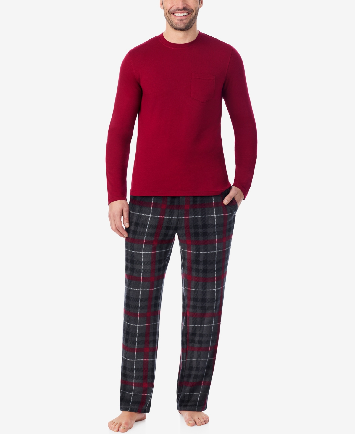 Click here for Cuddl Duds Mens Cabin Fleece Long Sleeve Pajama Se... prices