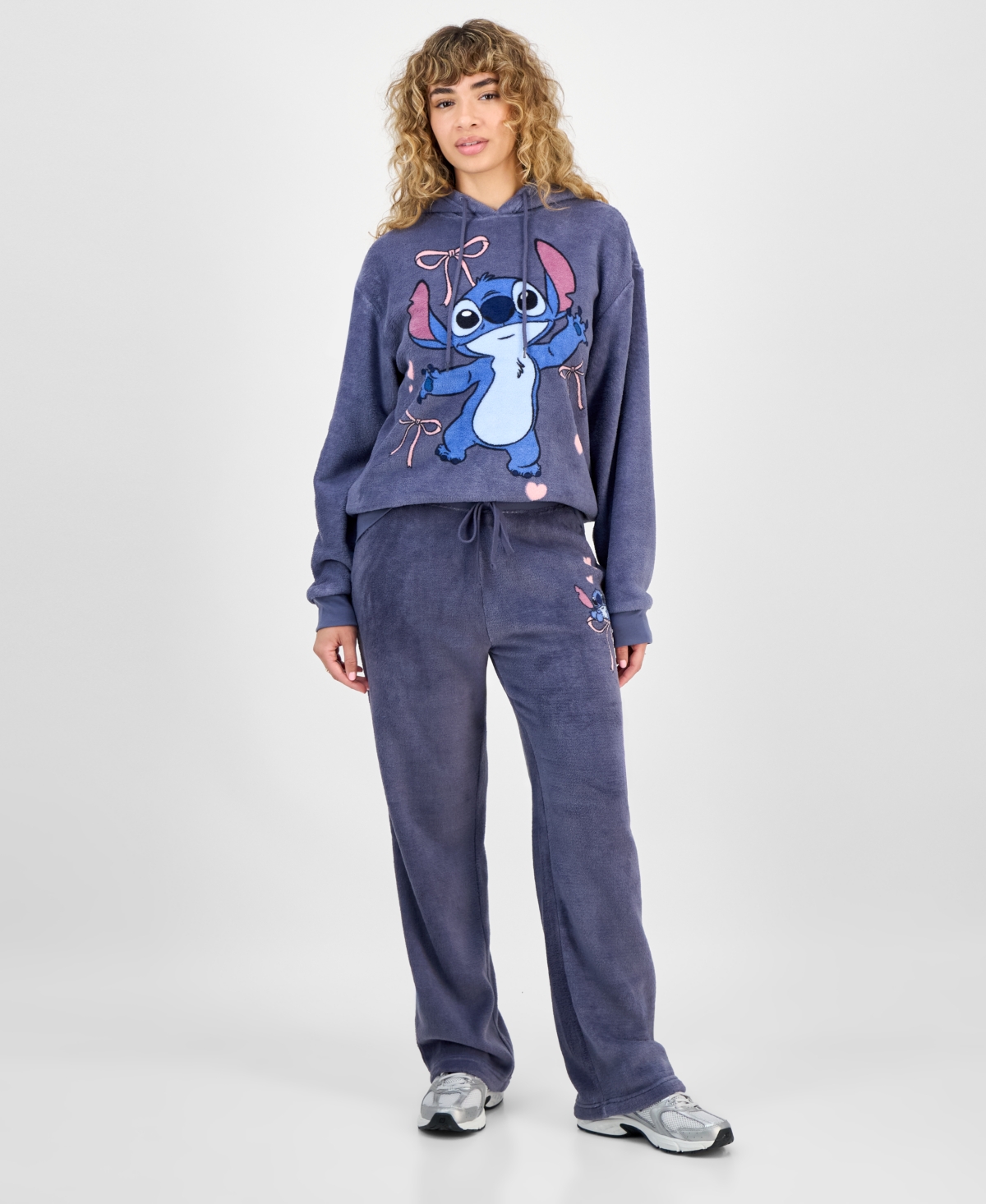 Click here for Disney Juniors Stitch Plush Fleece Sweatpants - Bl... prices
