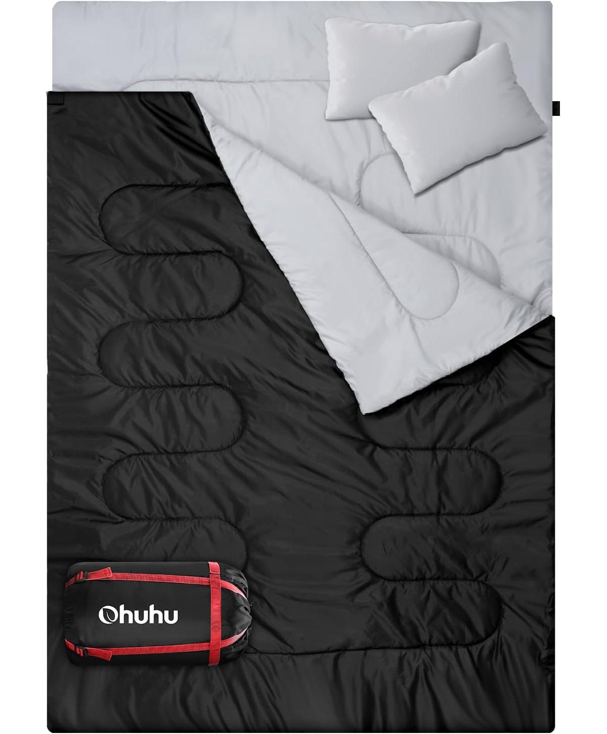 Click here for Double Sleeping Bag for Adults with 2 Pillows  Que... prices