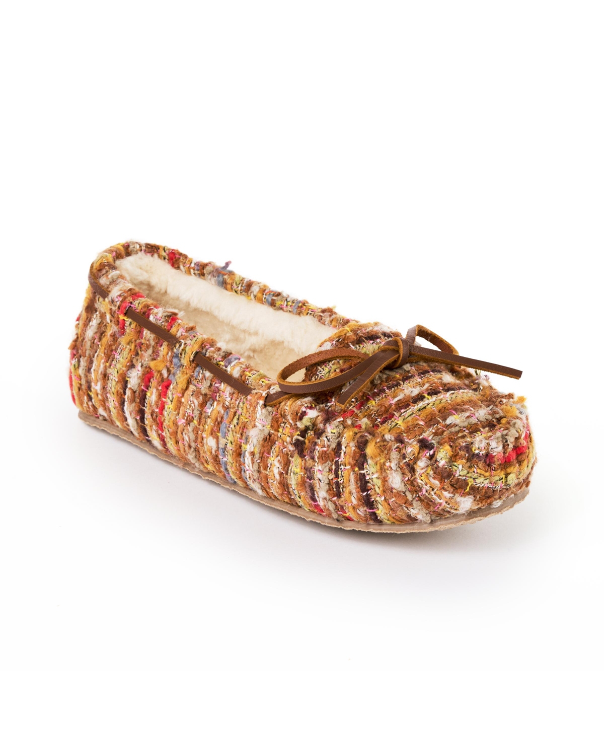 Click here for Minnetonka Womens Cally Patterned Slippers - Brown... prices