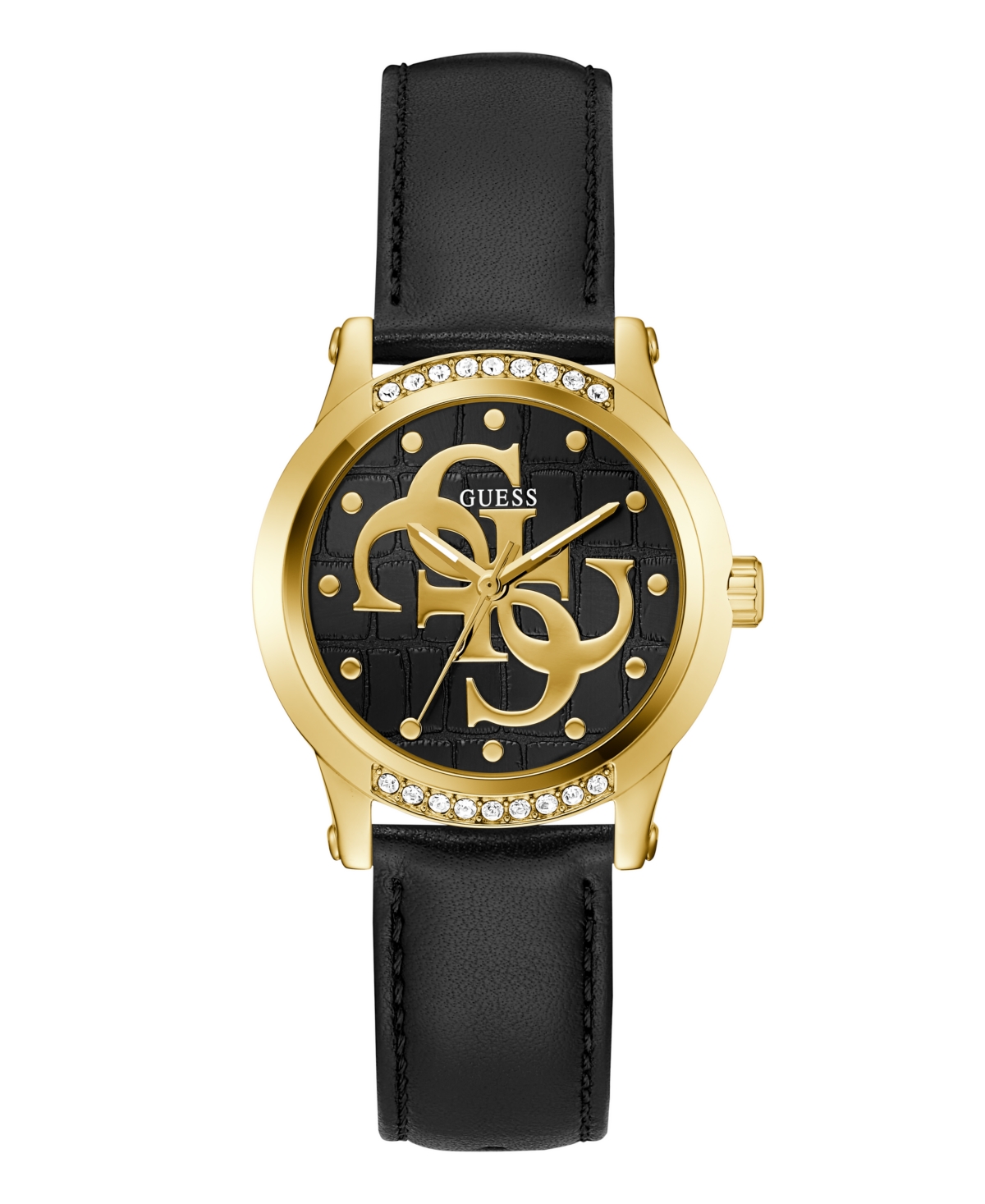 Click here for Guess Womens Black Gold Tone Analog Watch  36mm -... prices