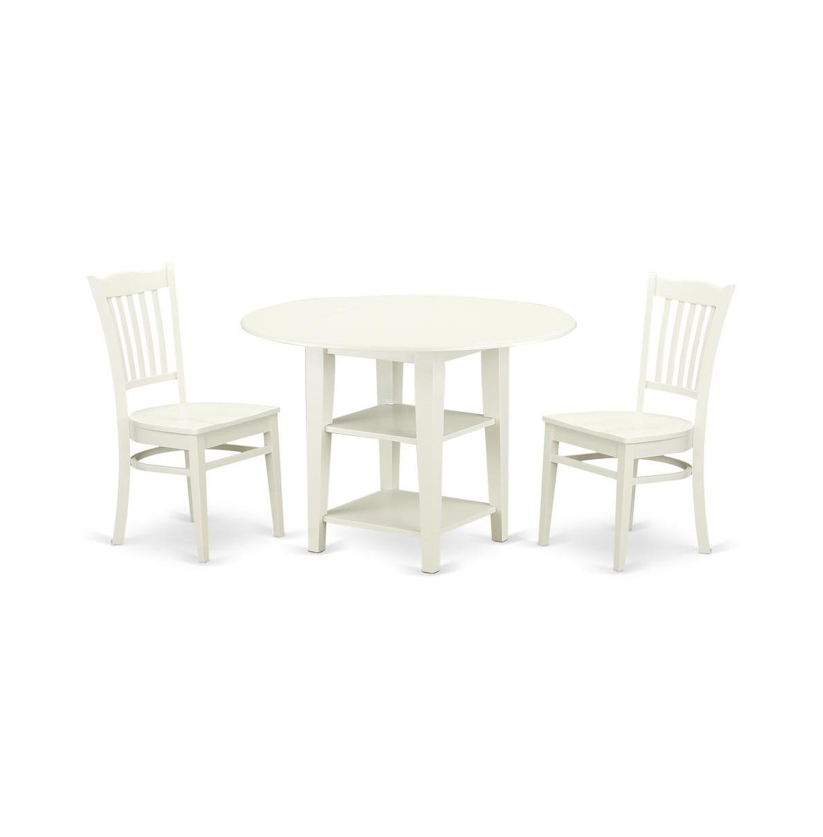 Click here for East West Furniture Dining Room Set Linen White -... prices