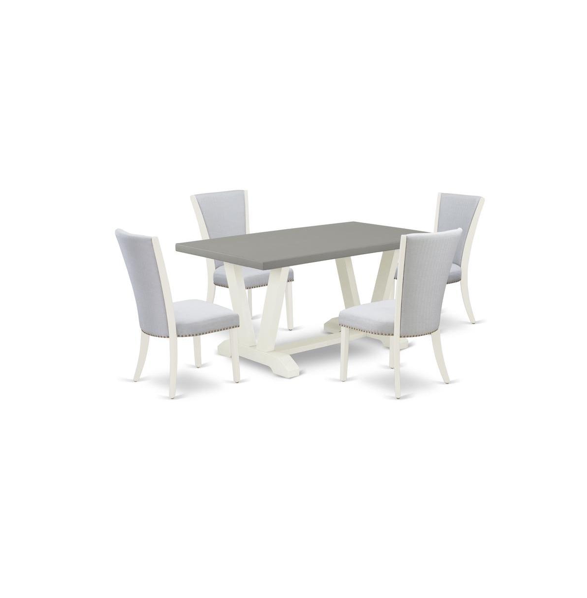 Click here for East West Furniture 5-Pc Dining Set Includes 4 Mid... prices