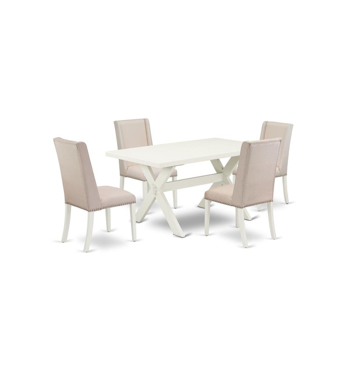 Click here for East West Furniture 5-Piece Modern Dining Table Se... prices