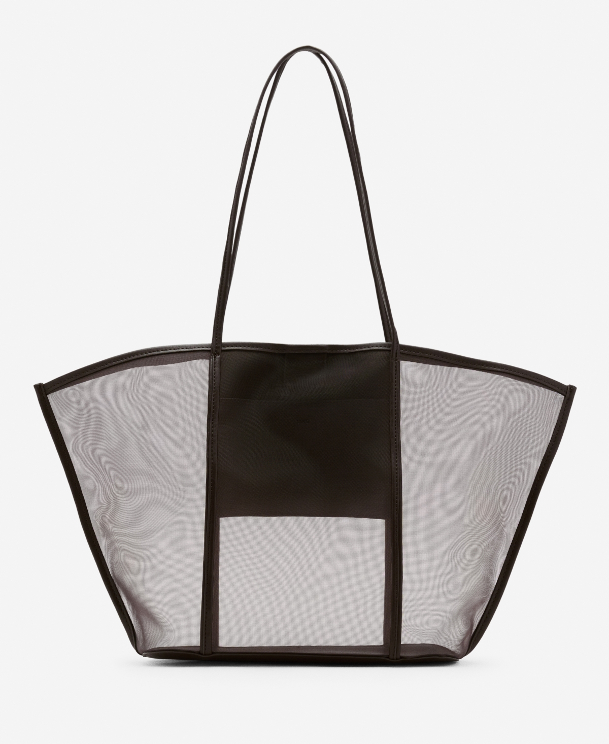 Click here for Mango Womens Semi-Transparent Shopper Bag - Chocol... prices