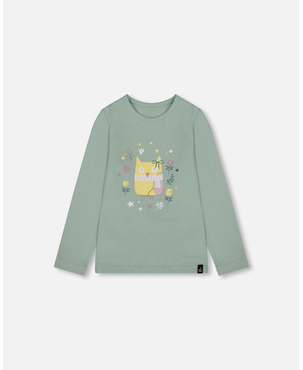Click here for Deux par Deux Girl Cotton Jersey Top Jade Green wi... prices
