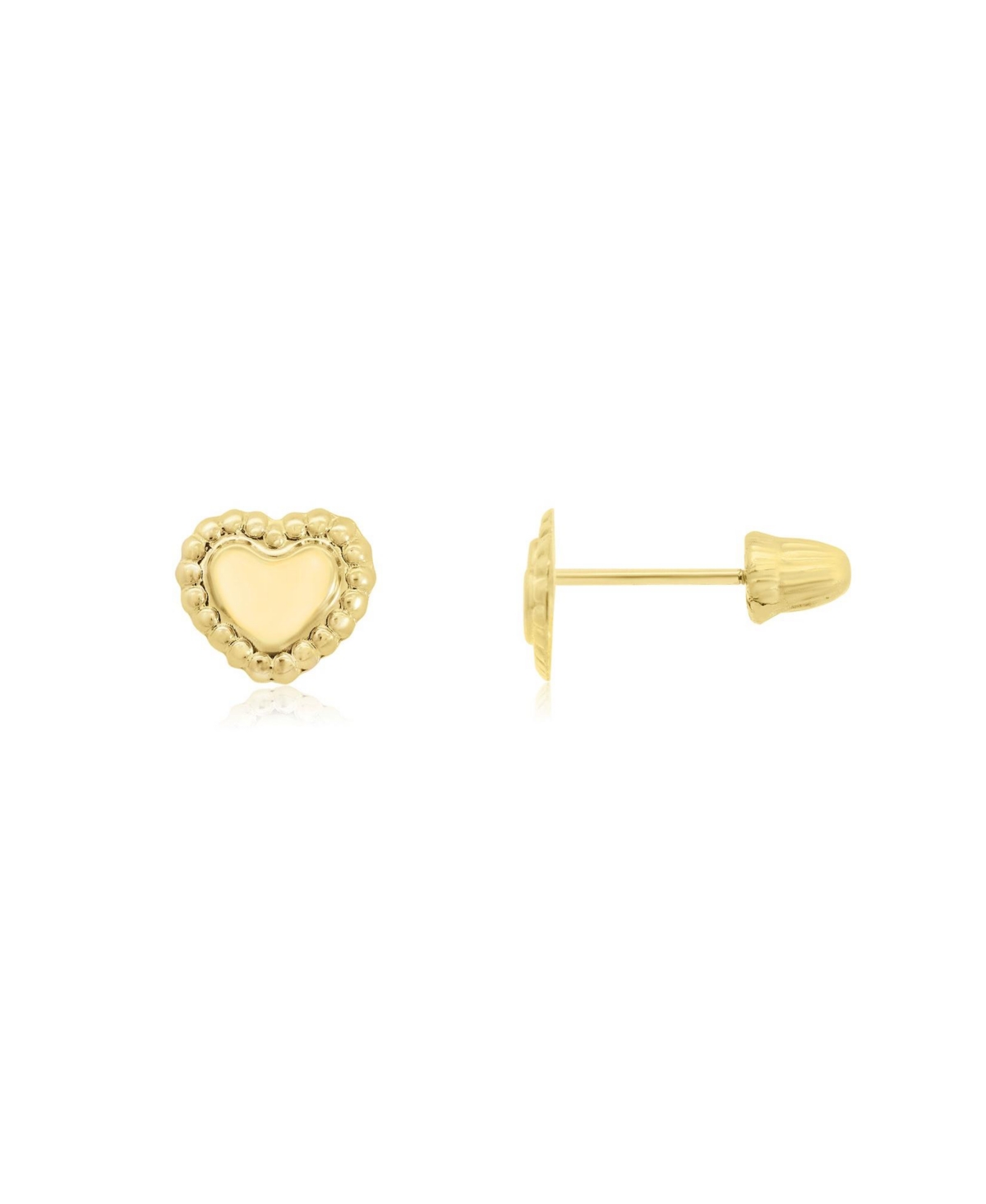 Click here for The Lovery Baby Beaded Heart Screw Back Stud Earri... prices
