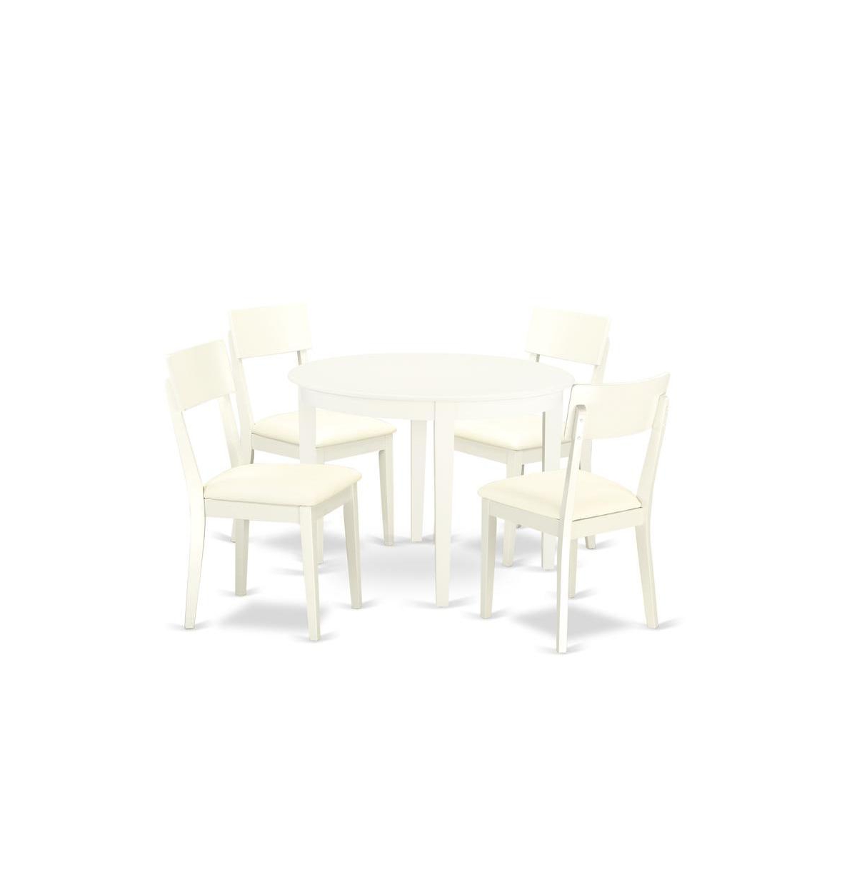 Click here for East West Furniture Dining Room Set Linen White -... prices