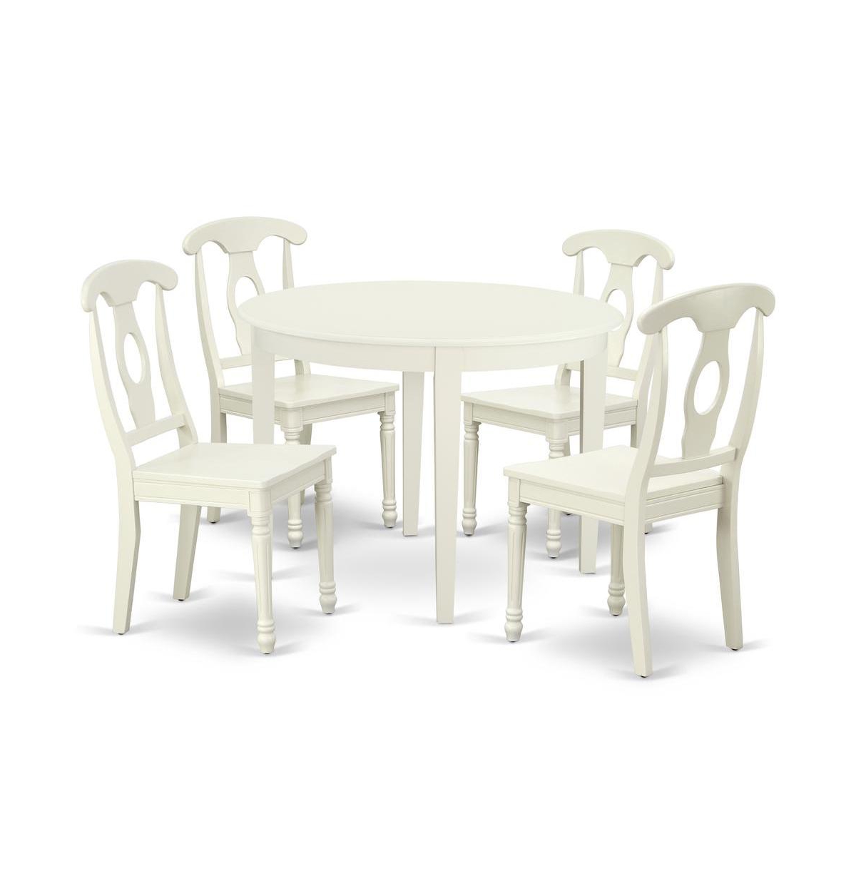 Click here for East West Furniture Dining Room Set Linen White -... prices