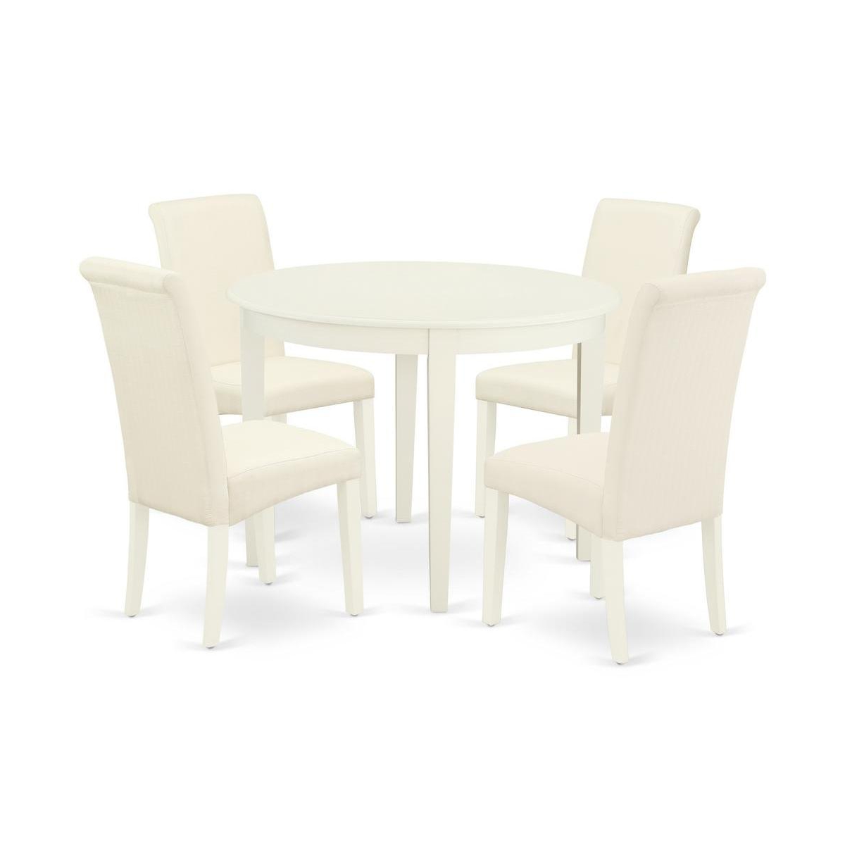 Click here for East West Furniture Dining Room Set Linen White -... prices