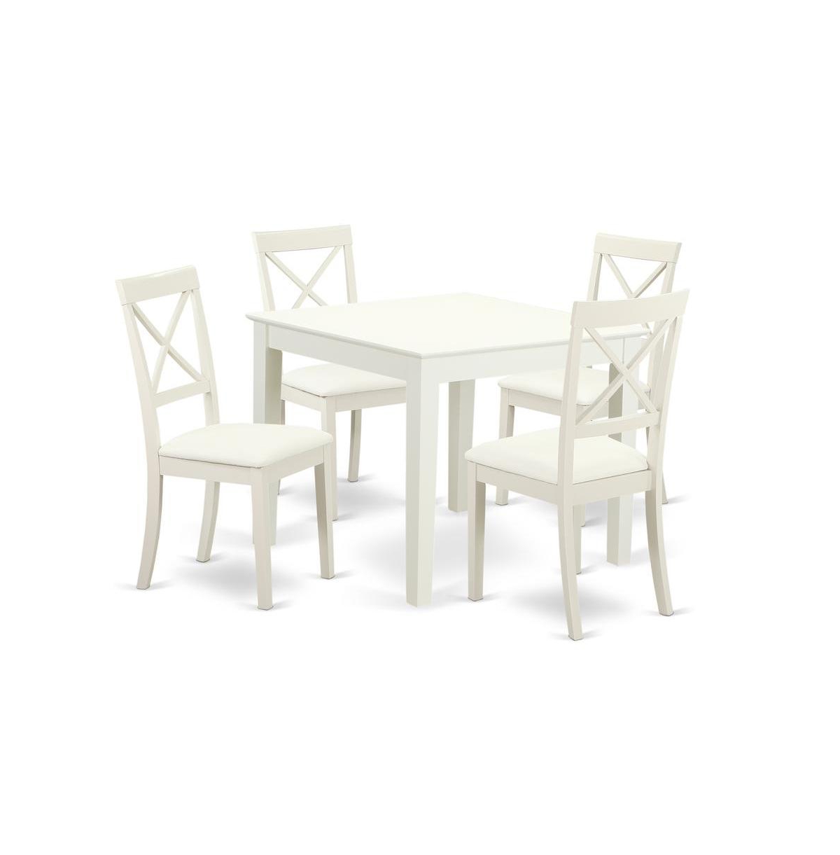 Click here for East West Furniture Dining Room Set Linen White -... prices