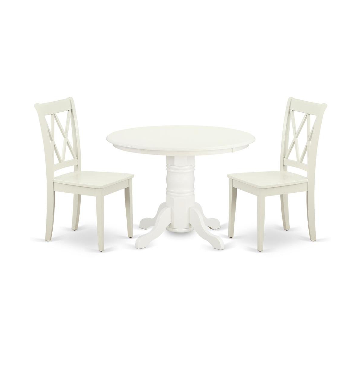 Click here for East West Furniture Dining Room Set Linen White -... prices