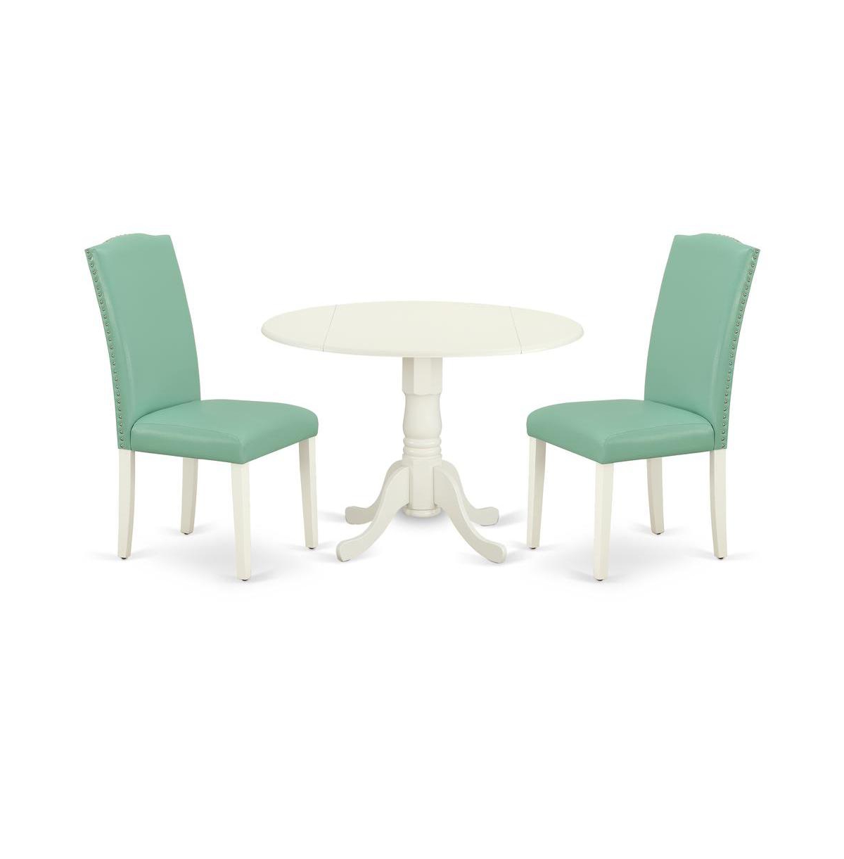 Click here for East West Furniture Dining Room Set Linen White -... prices