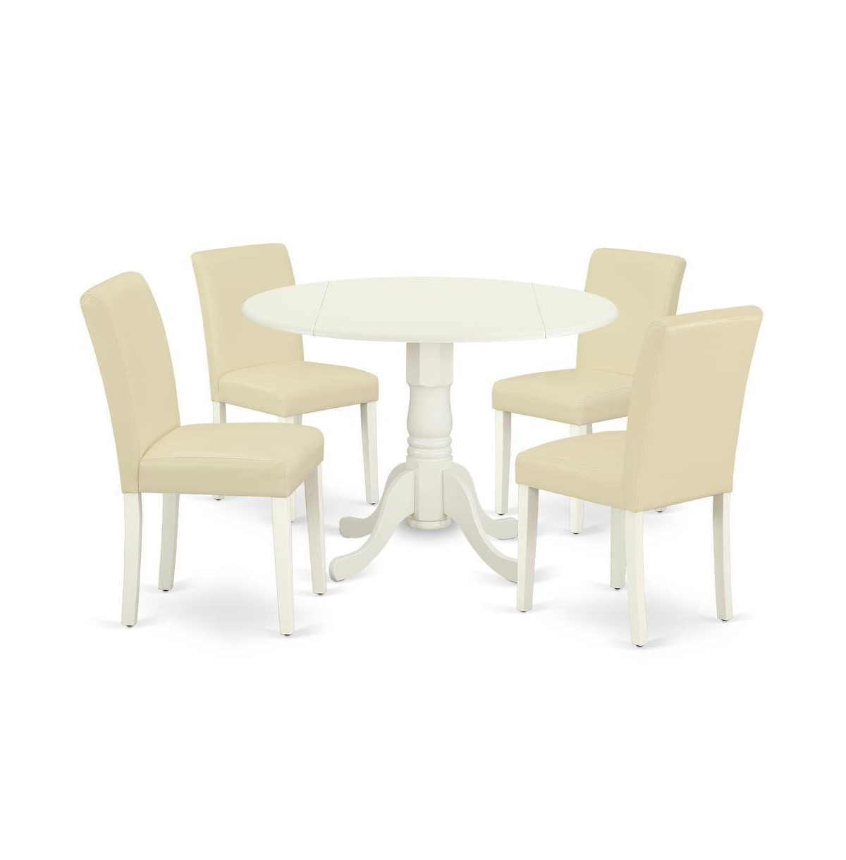 Click here for East West Furniture Dining Room Set Linen White -... prices