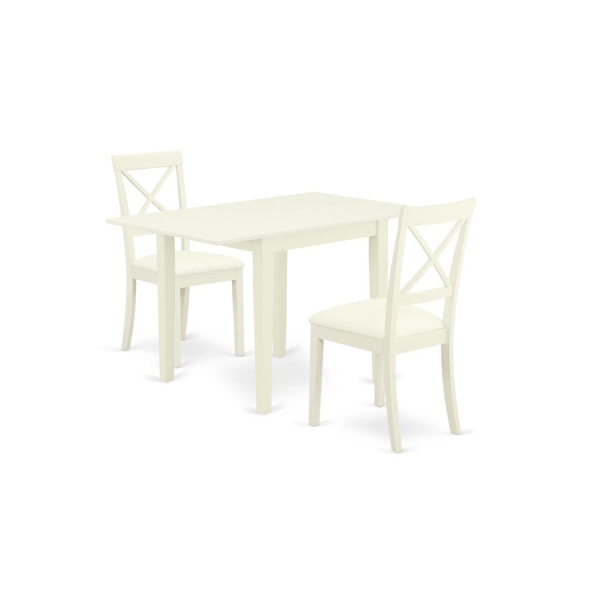 Click here for East West Furniture Dining Room Set Linen White -... prices