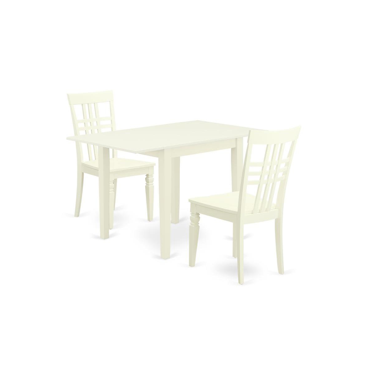 Click here for East West Furniture Dining Room Set Linen White -... prices