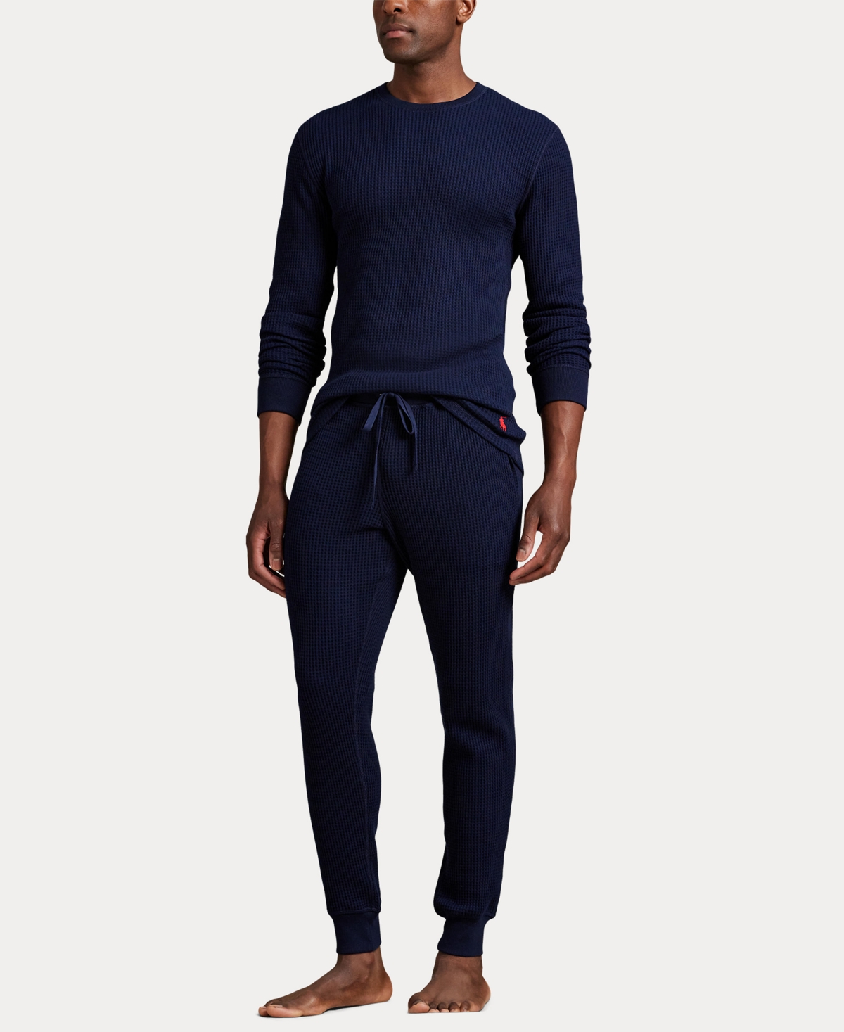Polo Ralph Lauren Mens Long Sleeve Crew Neck Sleep Shirt - Cruise Navy