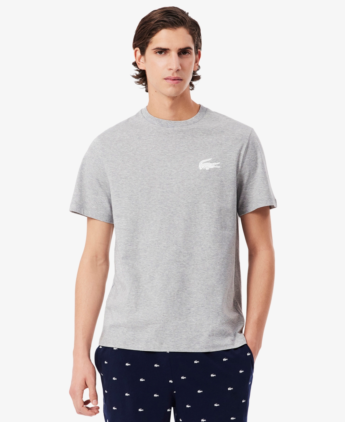 Click here for Lacoste Mens Loungewear Sleep T-Shirt - Gray prices