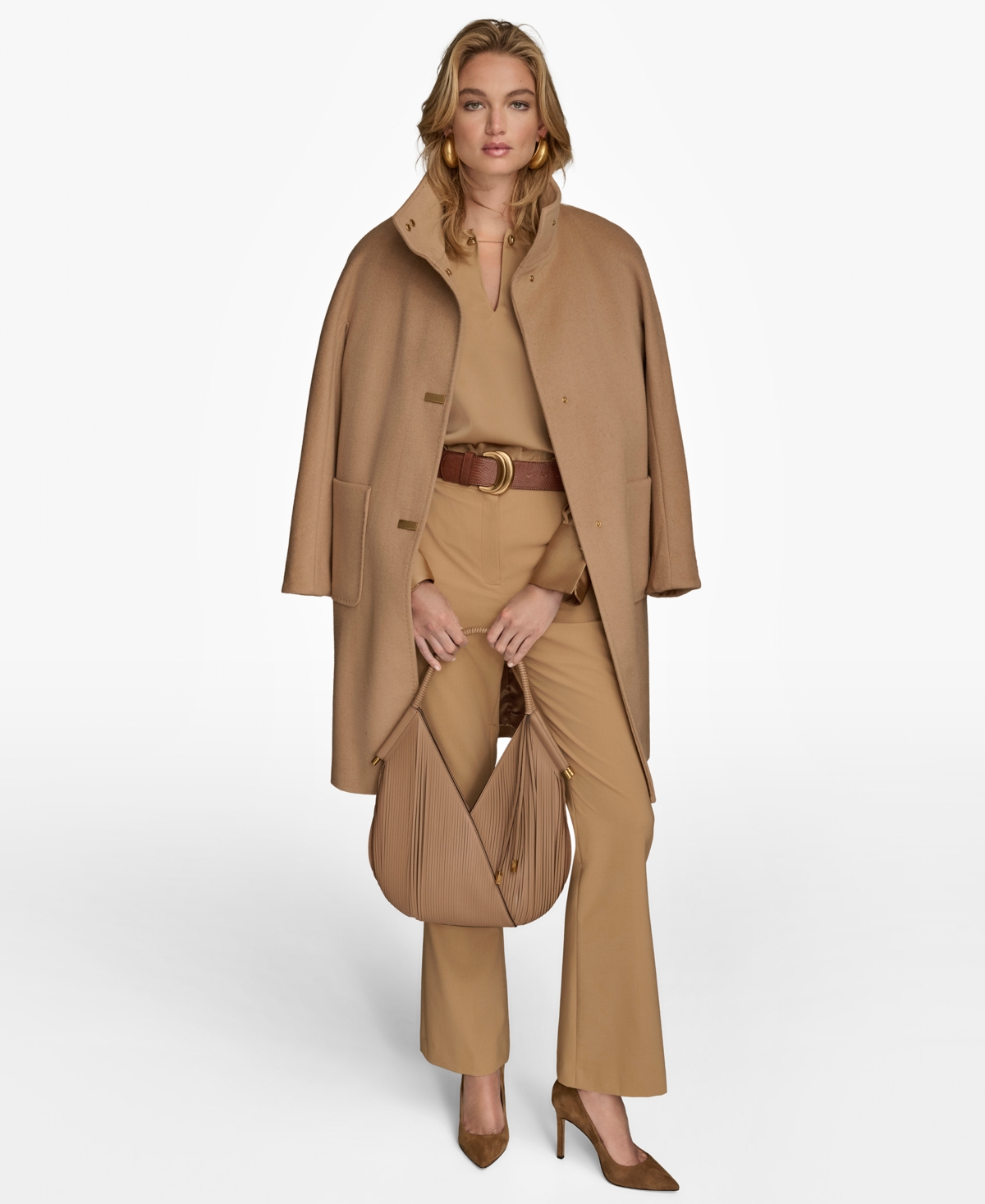 Click here for Donna Karan New York Womens Stand-Collar Single-Br... prices