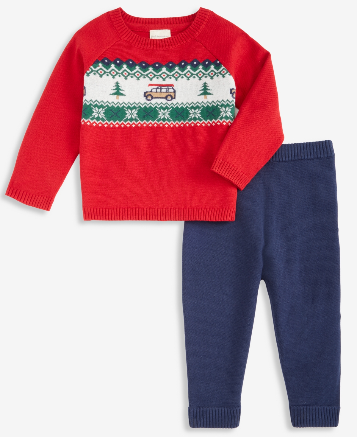 Click here for First Impressions Baby Boys Holiday Fair Isle Swea... prices