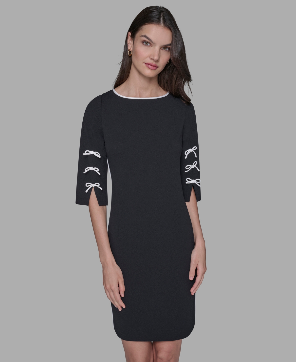 Click here for Karl Lagerfeld Paris Womens Boat Neck Sheath Dress... prices