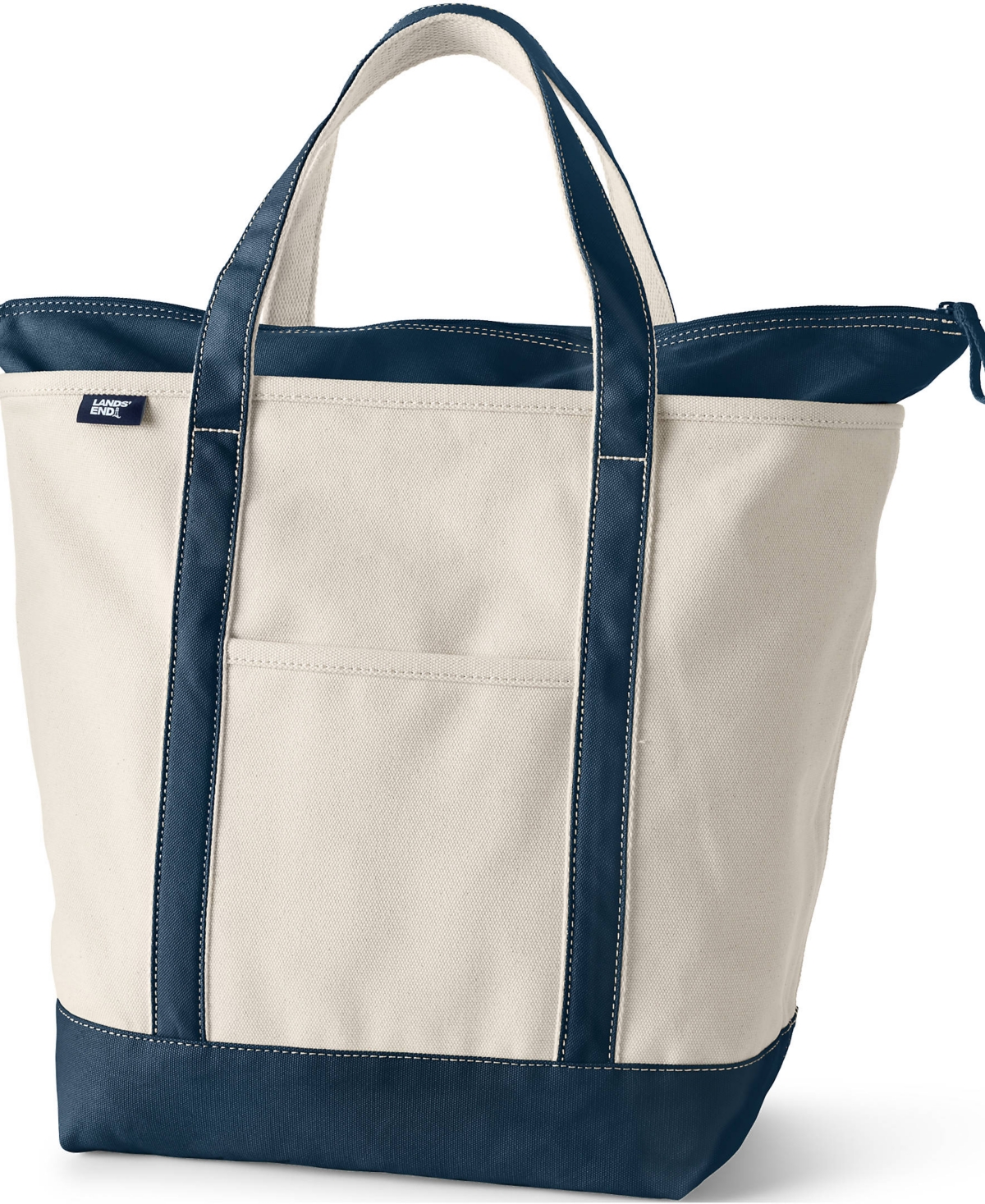 Click here for Lands End Large 5 Pocket Zip Top Canvas Tote Bag -... prices