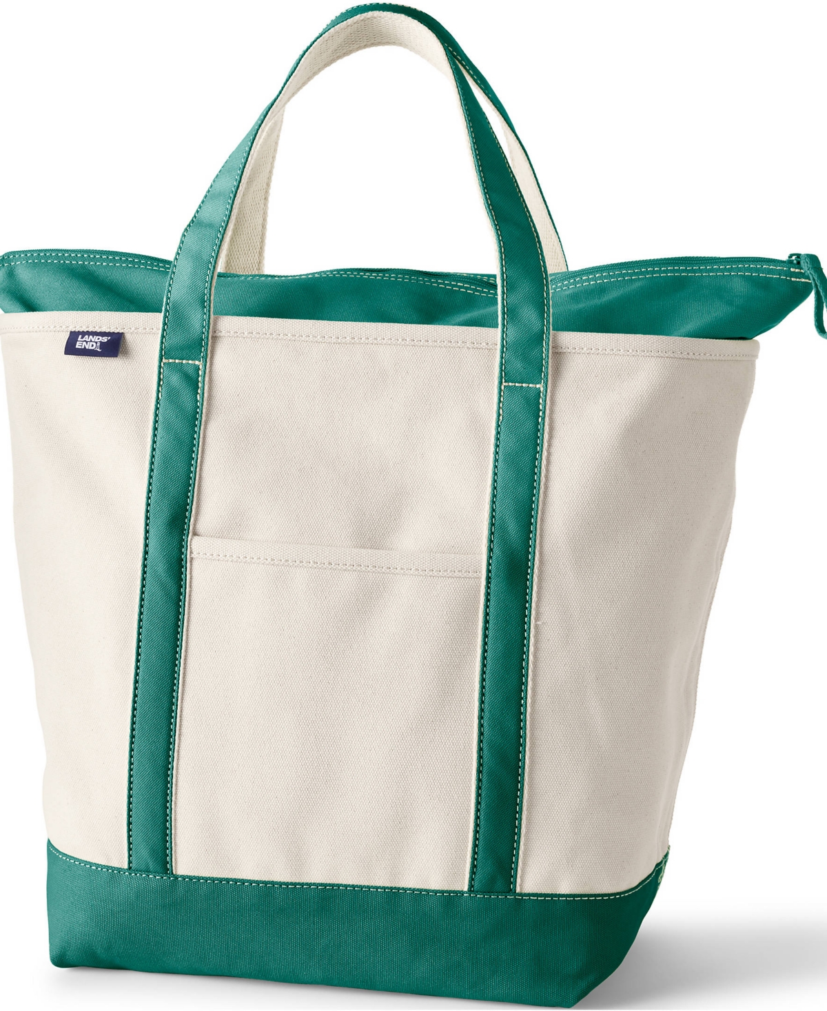 Click here for Lands End Large 5 Pocket Zip Top Canvas Tote Bag -... prices