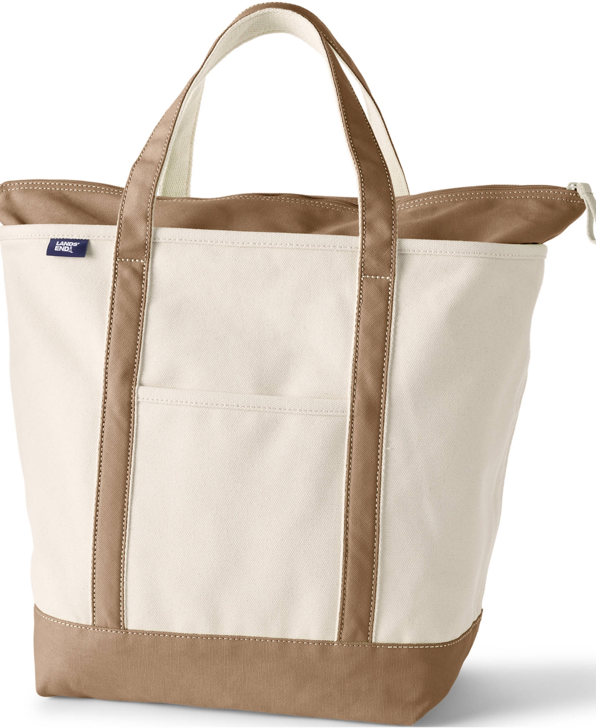 Click here for Lands End Large 5 Pocket Zip Top Canvas Tote Bag -... prices