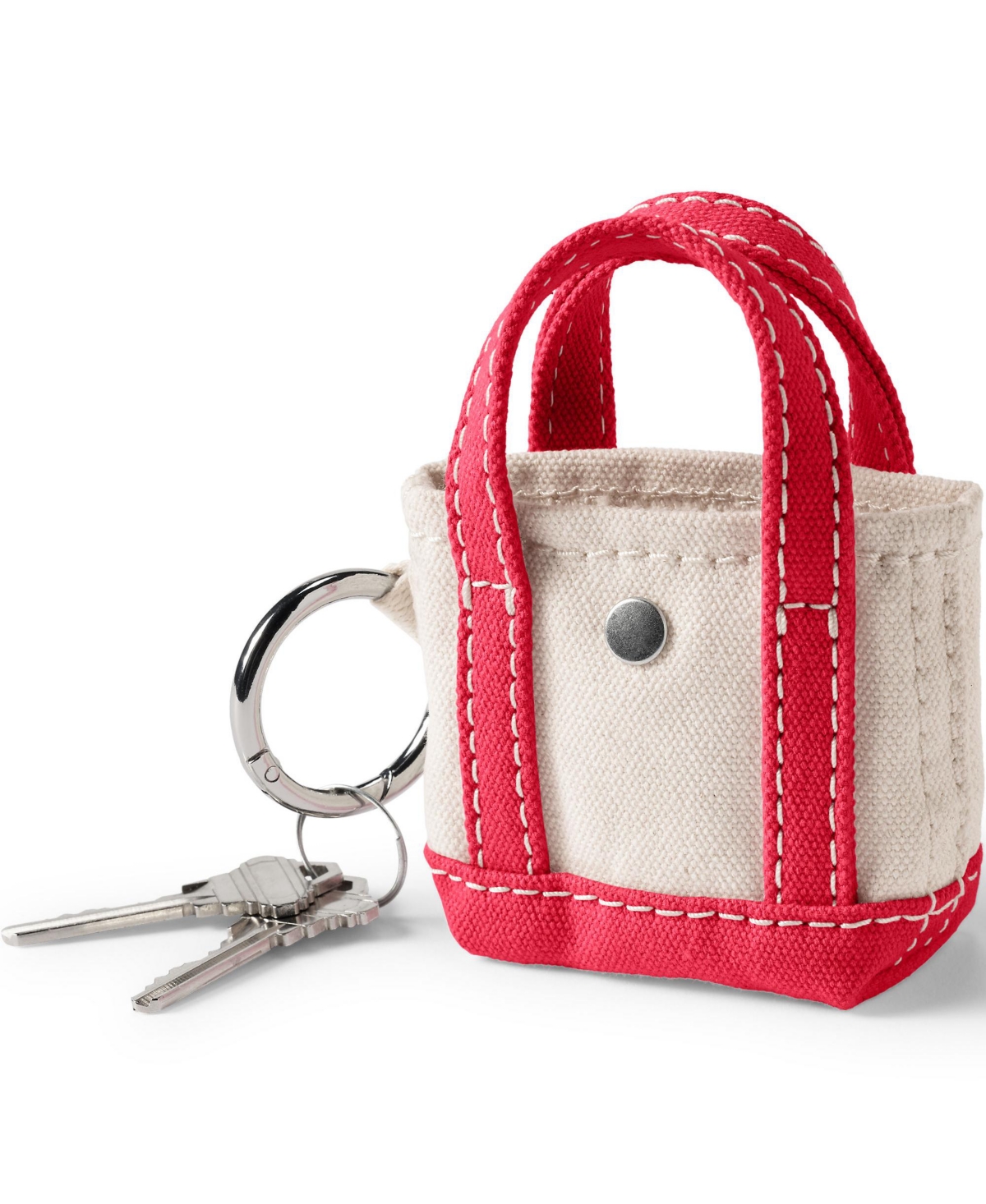 Click here for Lands End Micro Canvas Tote Charm - Natural/herita... prices