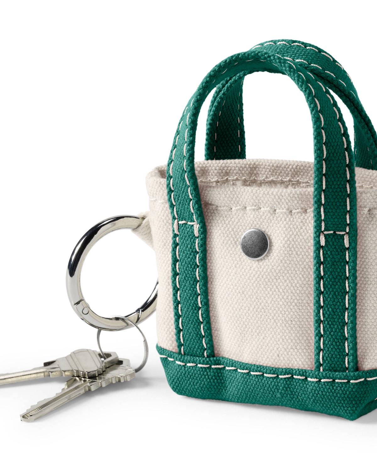 Click here for Lands End Micro Canvas Tote Charm - Natural/bright... prices