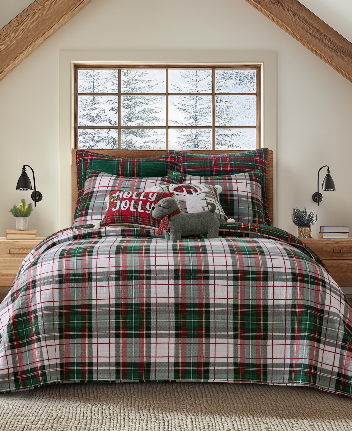 Click here for Levtex Spencer Plaid Reversible Bedspread  King/Ca... prices