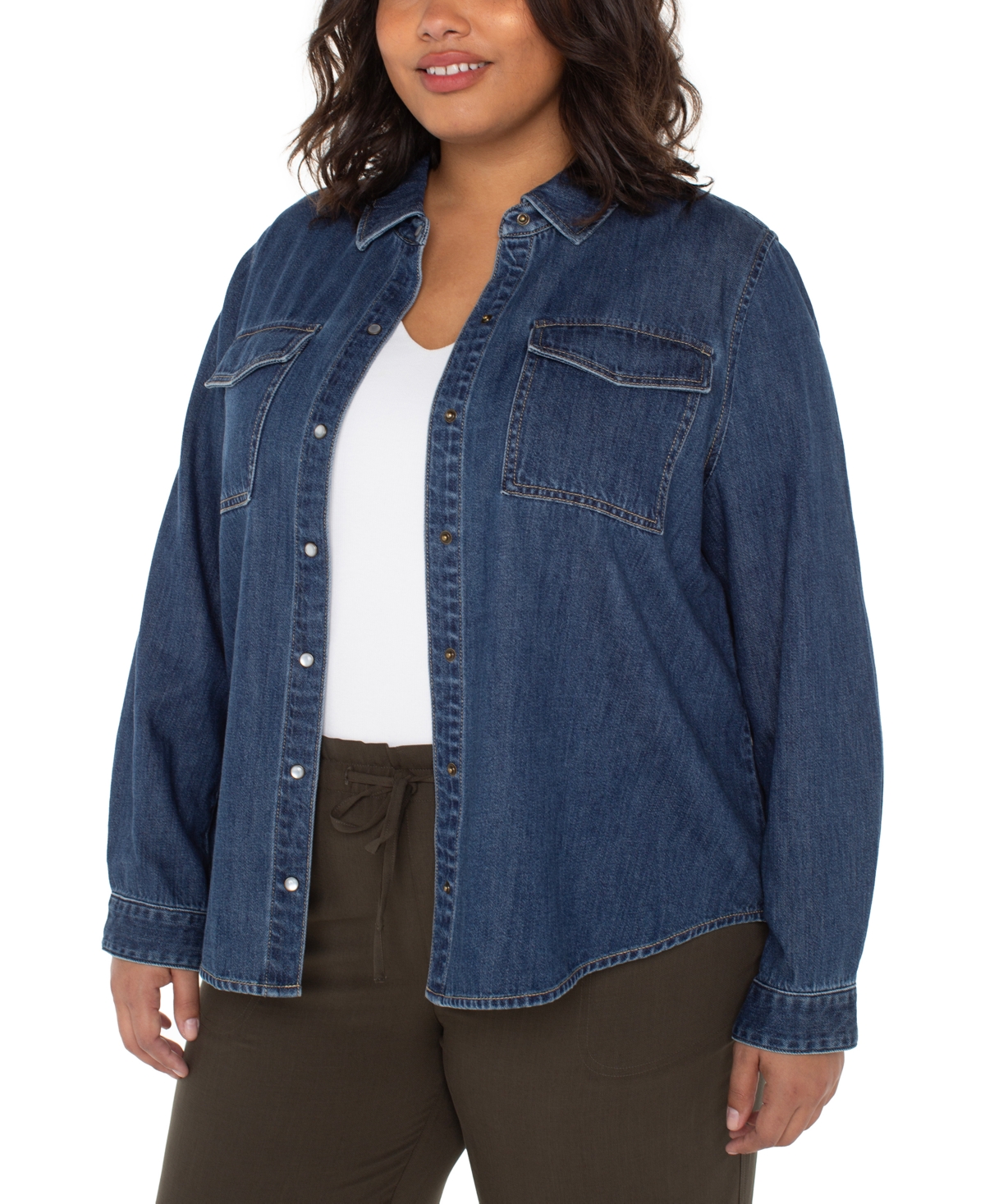 Click here for Liverpool Los Angeles Plus Size Pocket Shirt - Nor... prices