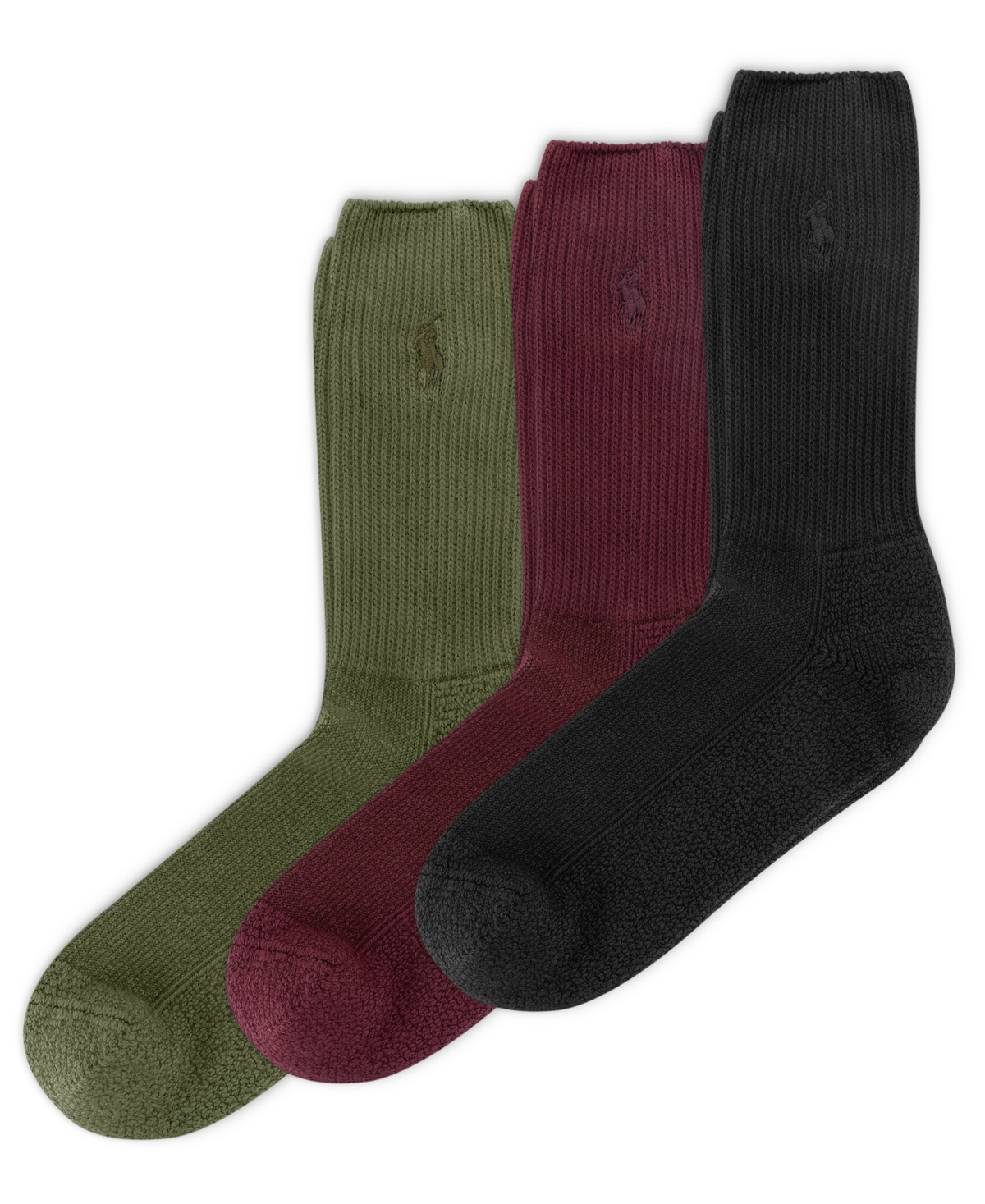 Click here for Polo Ralph Lauren Mens 3-Pack Garment Dye Crew Soc... prices