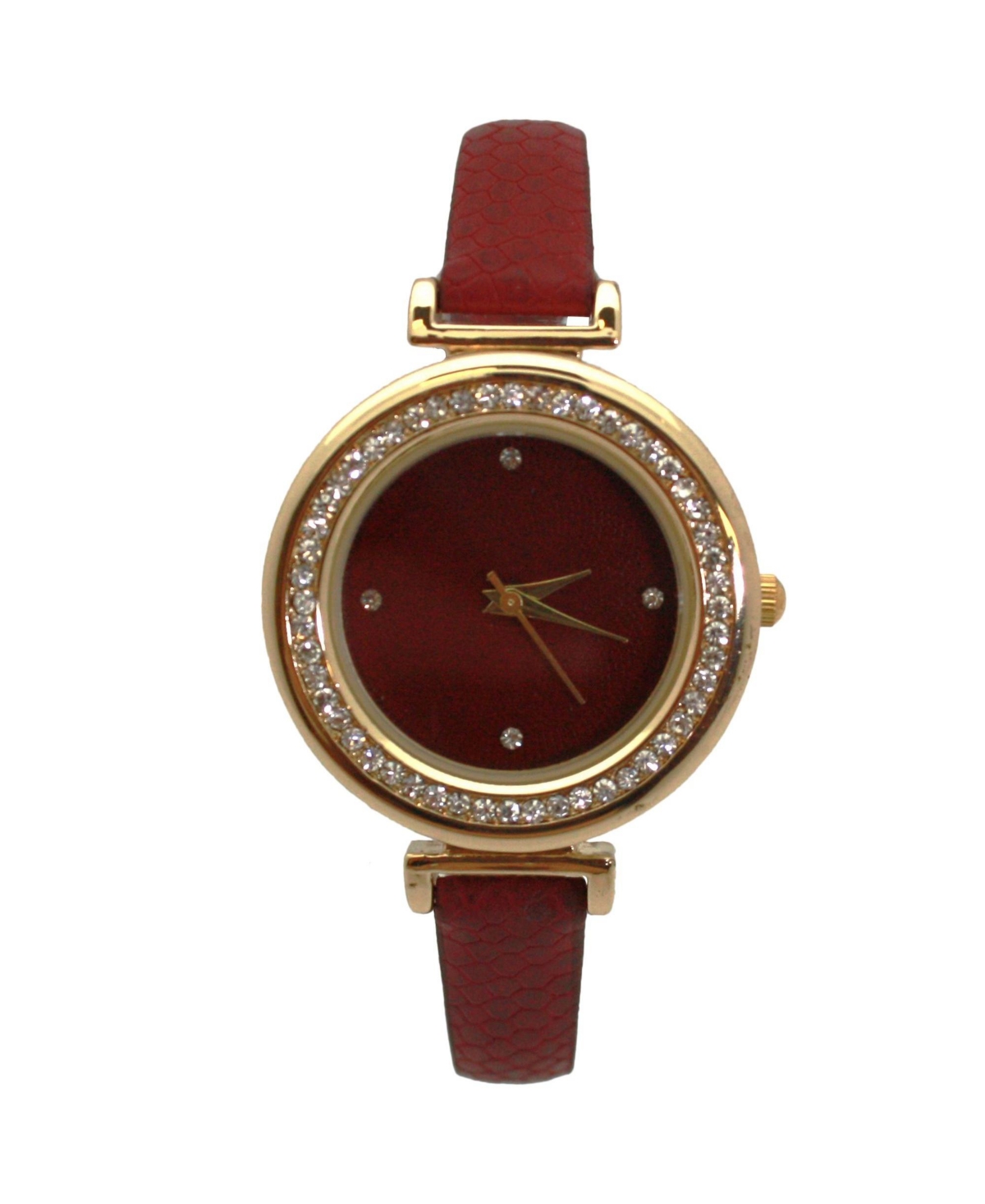 Click here for Olivia Pratt Burgundy Thin Solid Color Strap and R... prices