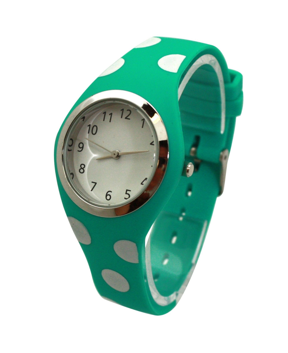 Click here for Olivia Pratt Mint Polka Dots Silicone Band Women W... prices